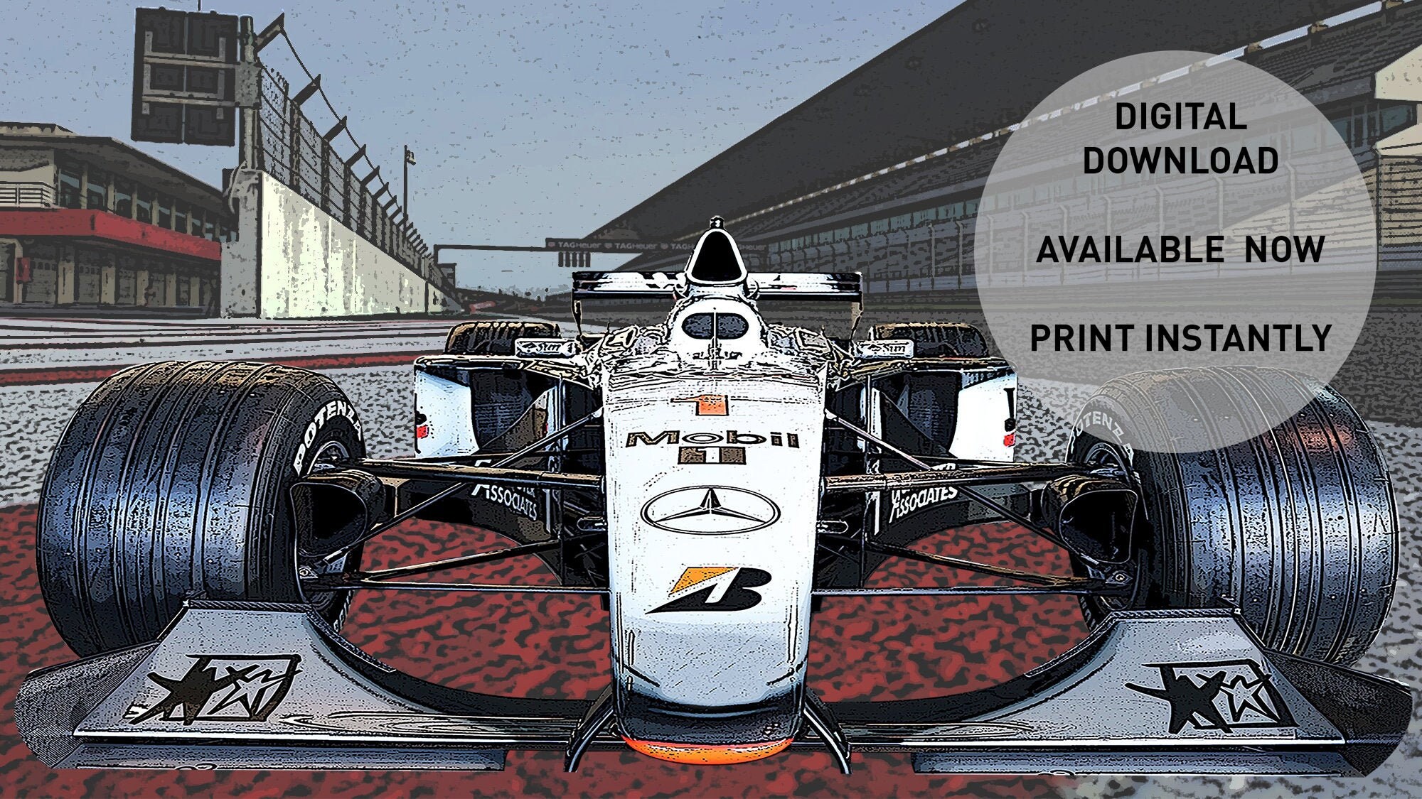F1 Racing Car Print, Formula 1 Digital Print, Printable Race Car Design ...