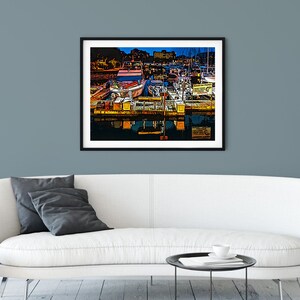 Dock Print, Fishing Dock Digital Print, Colorful Printable Design ...