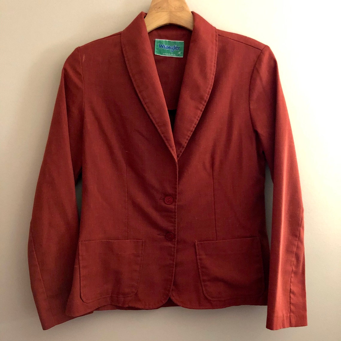Vintage Womens Wrangler Rust Colored Blazer | Etsy