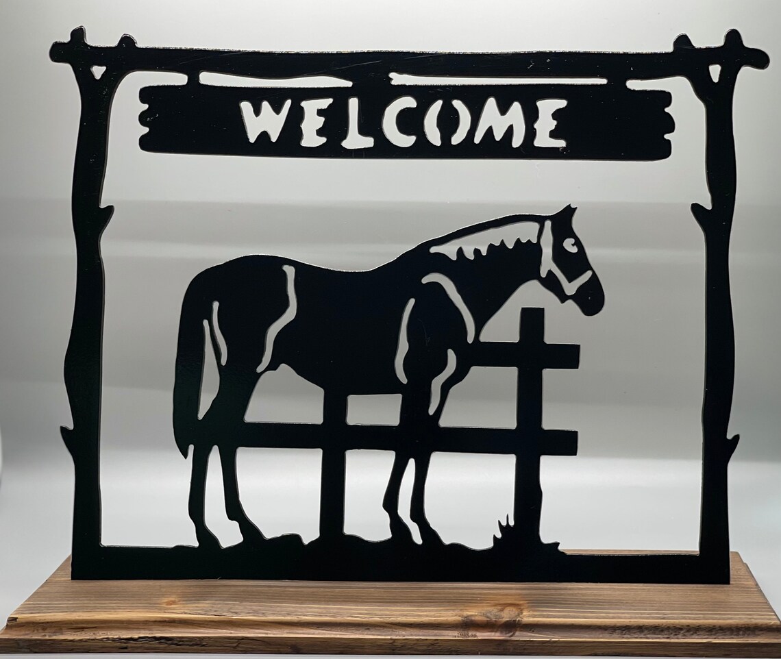 Steel Rectangle Welcome Sign, Welcome Sign for House, Interior Decor - Etsy