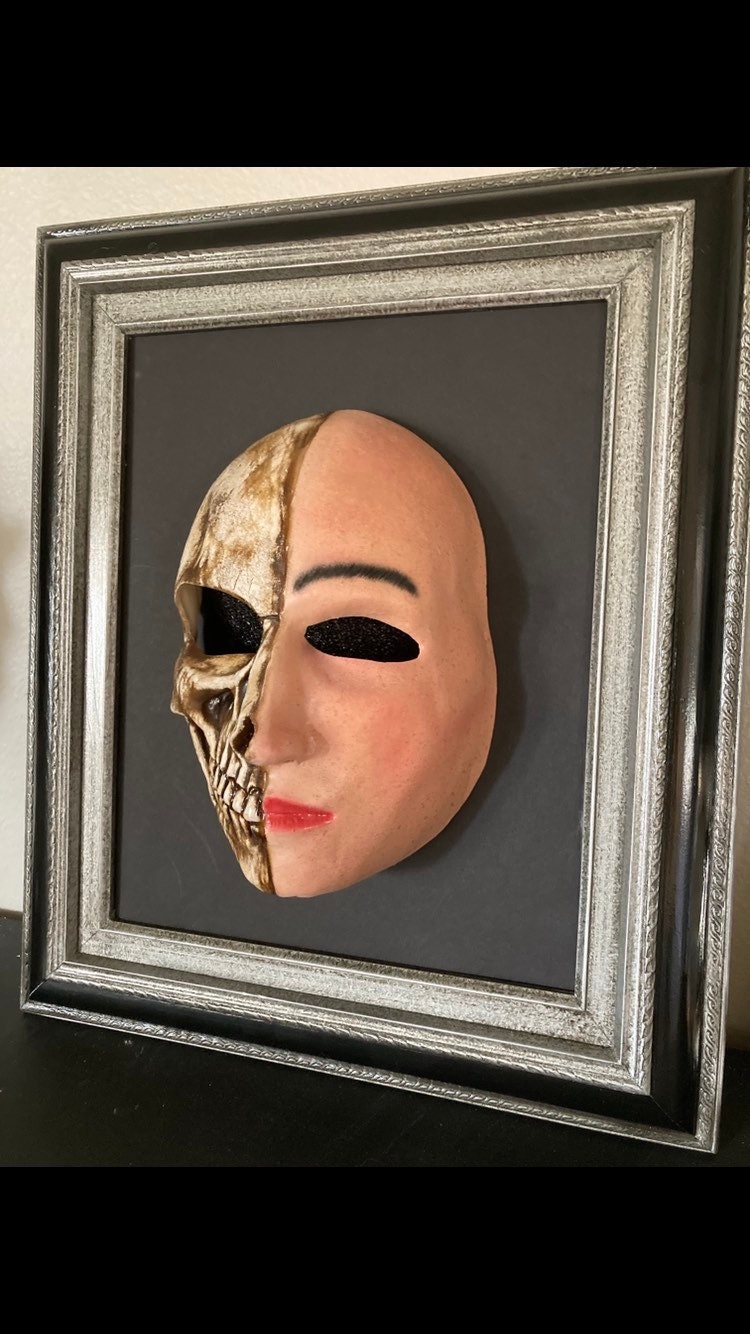Half Skull Half Human Half Mask - Etsy