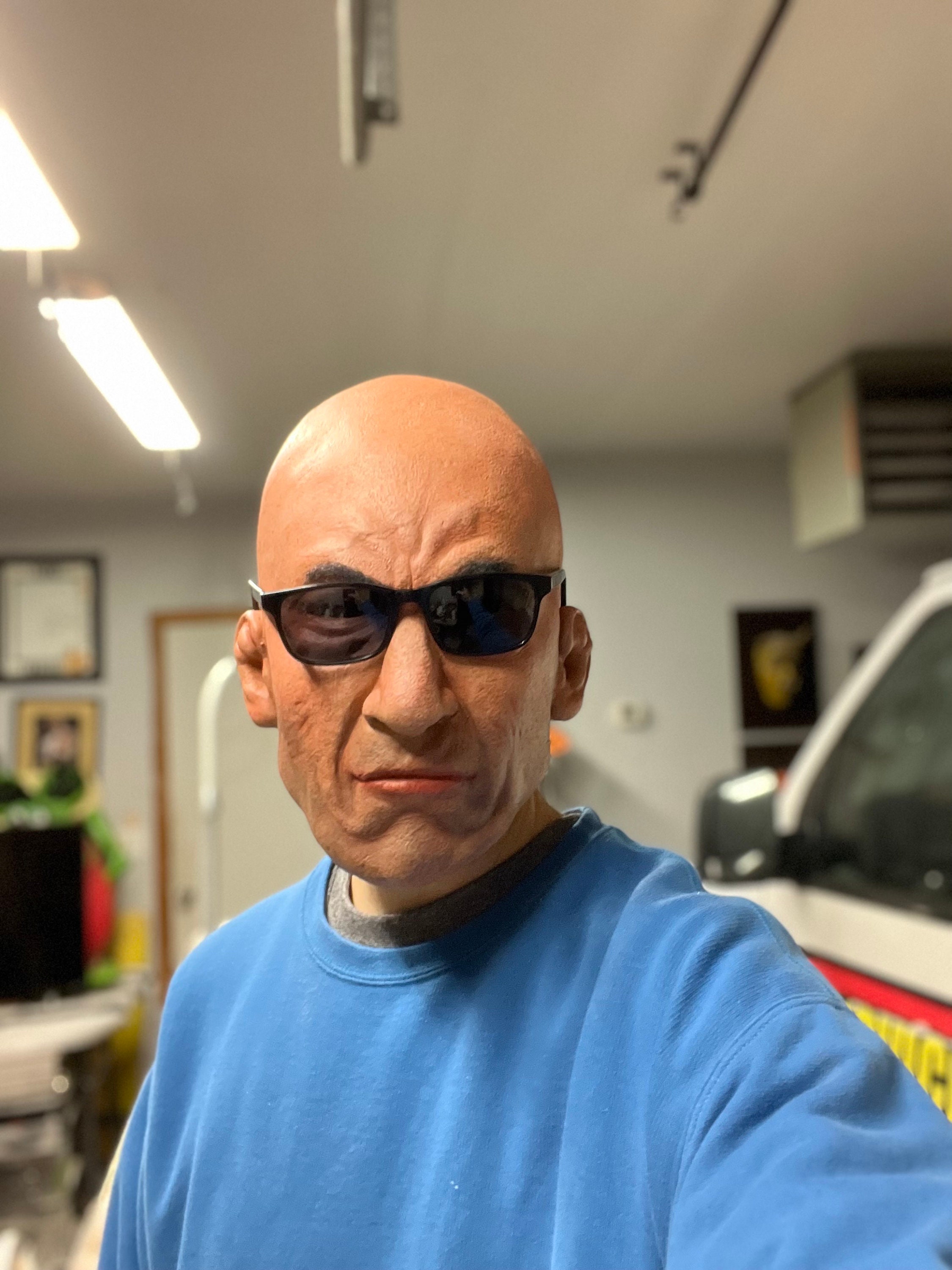 Realistic Hitman Mask: Layered Paint, Cauliflower Ears - Etsy