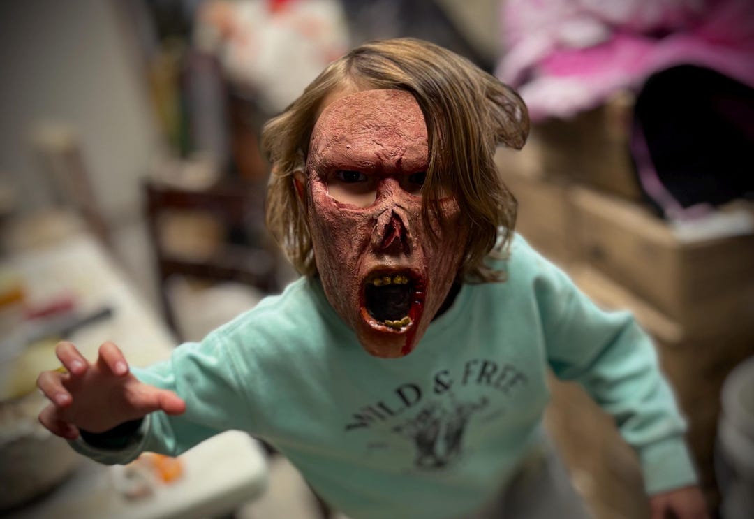 Zombie Half Mask. Smaller Size. - Etsy