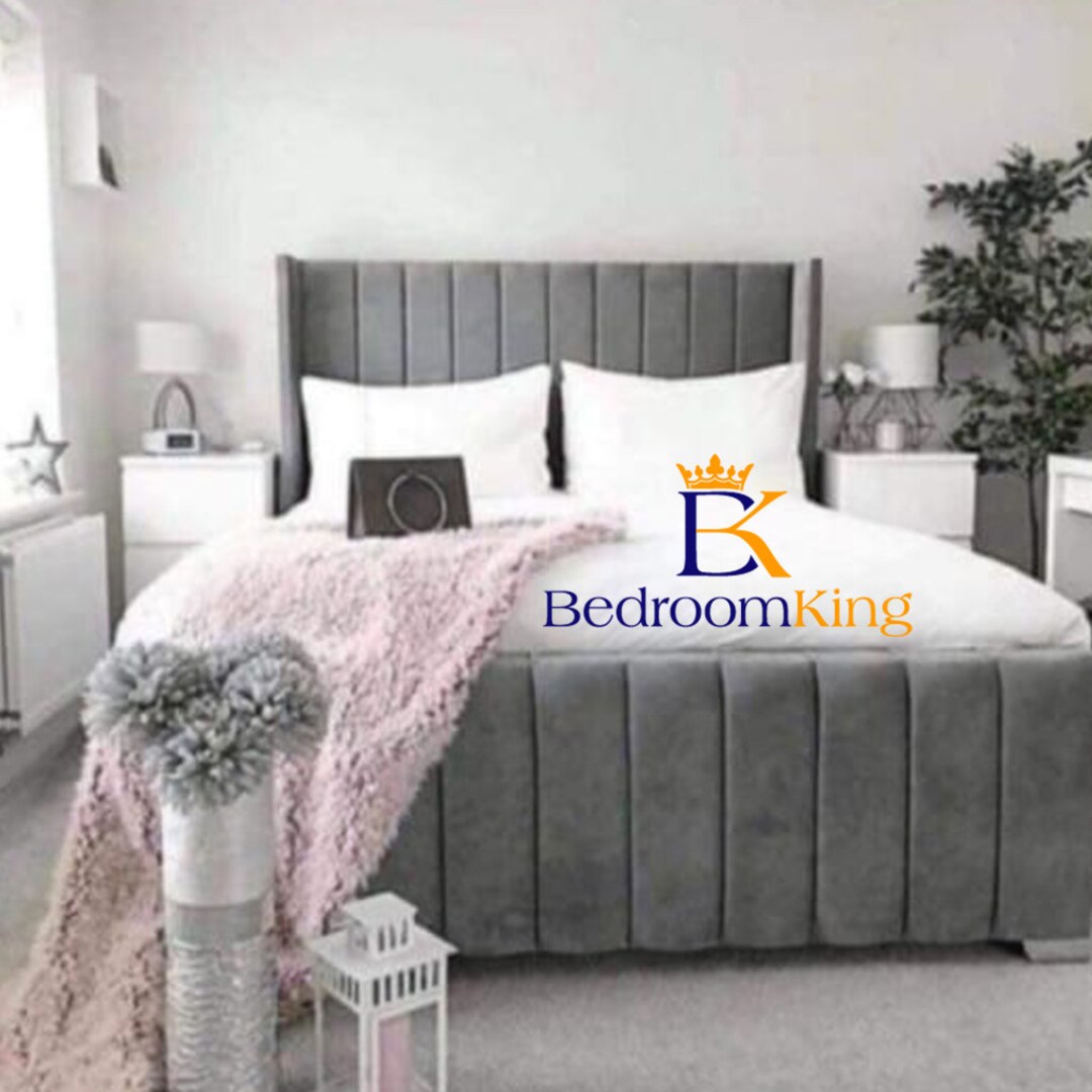 Arthur Wingback Chesterfield Bed – Panel Upholstered Frame – Double ...