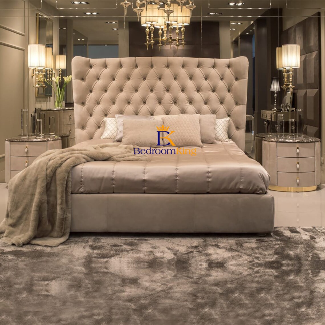 Kestrel Chesterfield Wingback Buttoned Bed Frame Available in - Etsy
