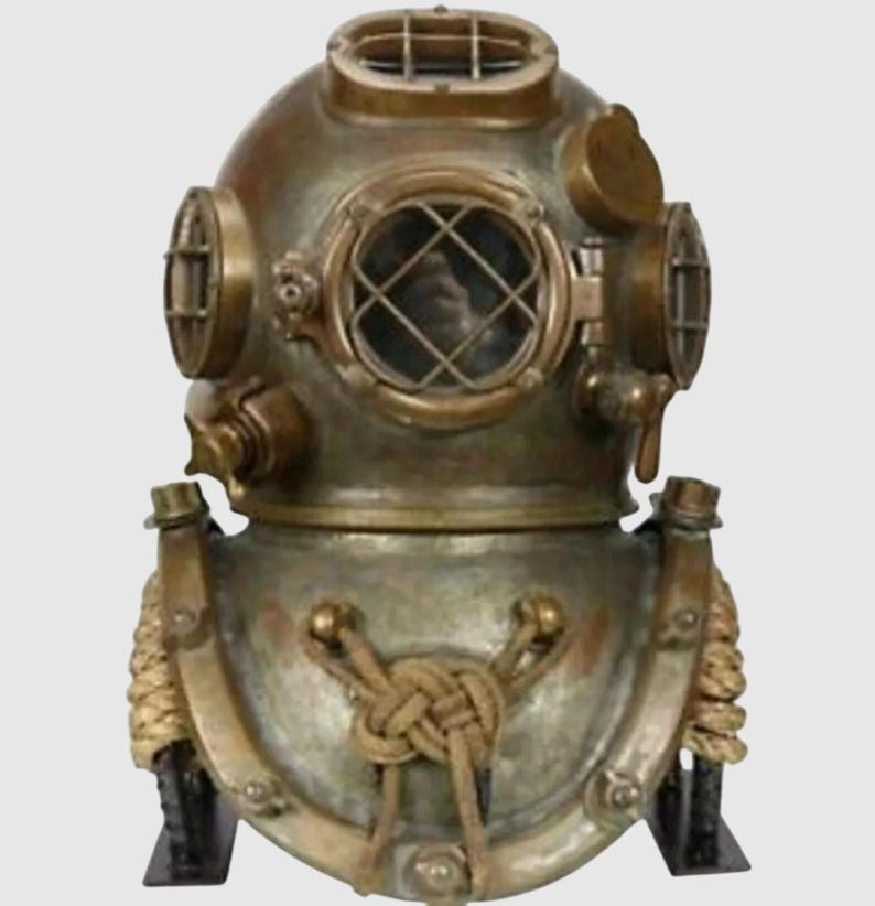Mark V Divers Helmet Replica: Antique Nautical Decor, Solid Steel ...