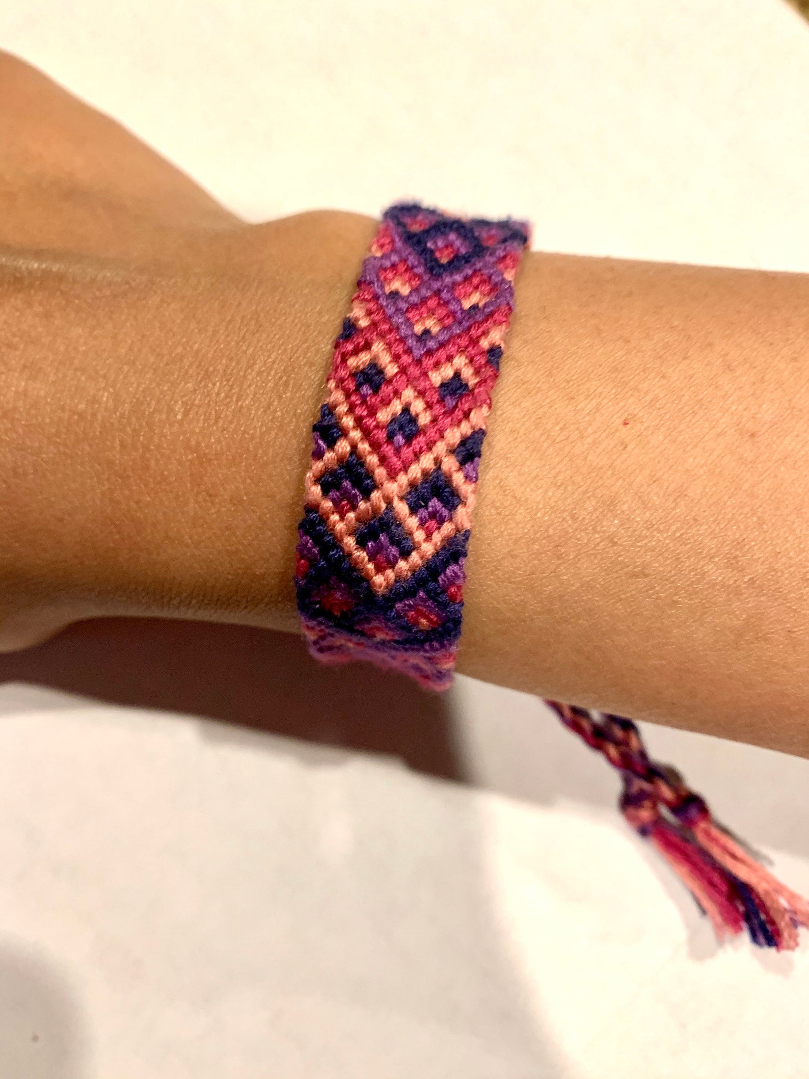 Customizable Woven Friendship Bracelet Dovetail Chevron Pattern - Etsy