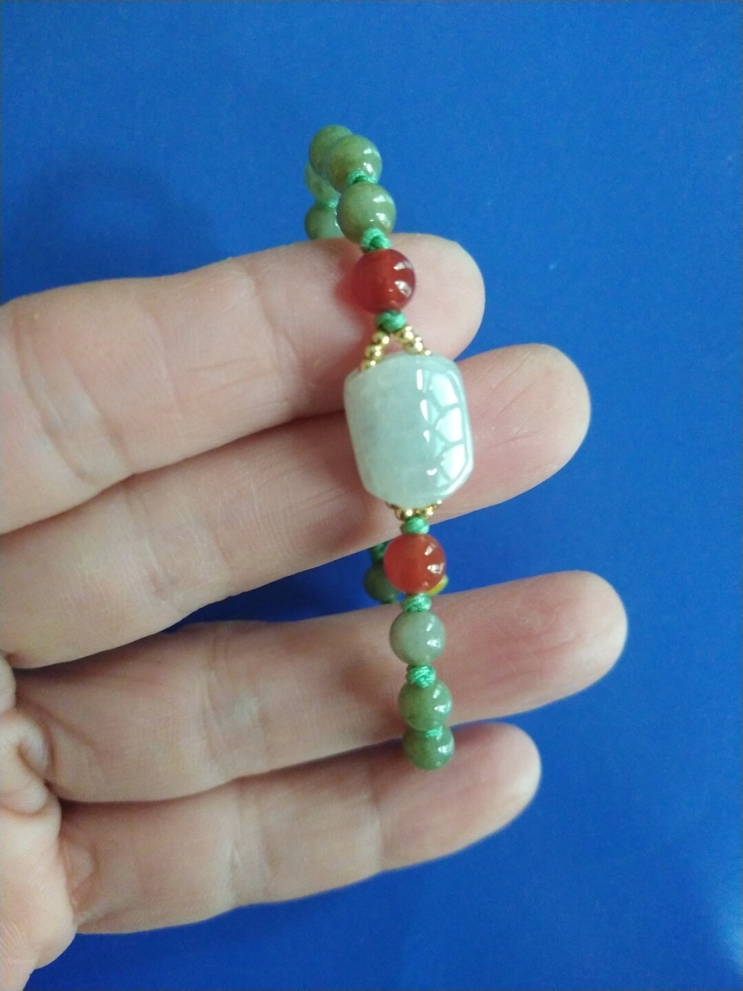 Longevity Turtle Shell Jade Bracelet. 100% Green Jade Beads Bracelet ...