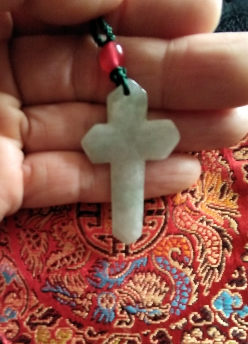 100% Jade Cross Pendant. Hand Carved Beautiful Jade Cross. - Etsy