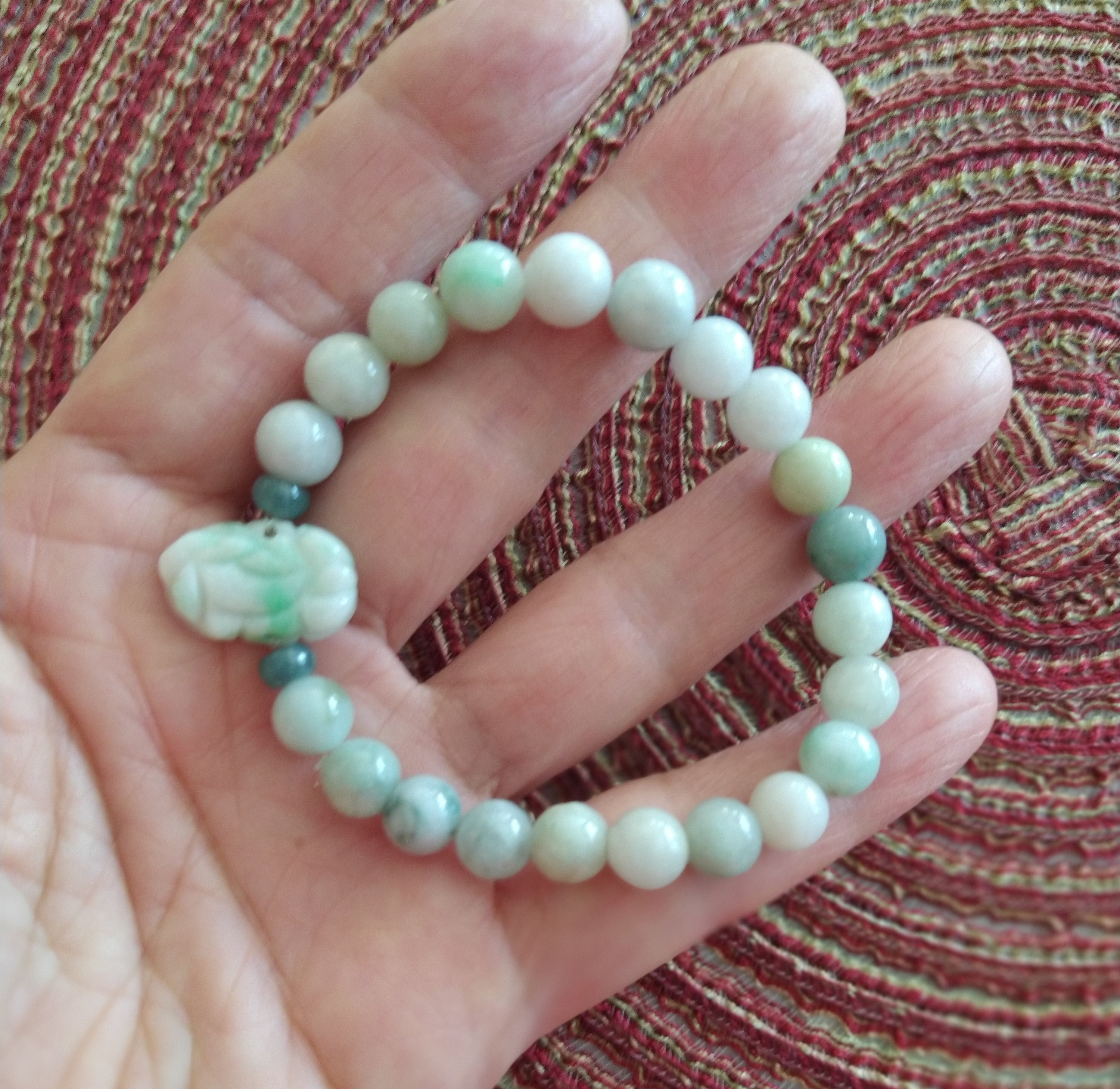 Feng Shui Dragon Pixiu Green Jade Bracelet. Hand Carved 100% Green Jade ...