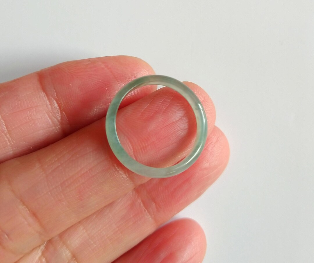 Certificate Green Jadeite Jade Ring. Hand Made Jadeite Jade Ring. Size ...