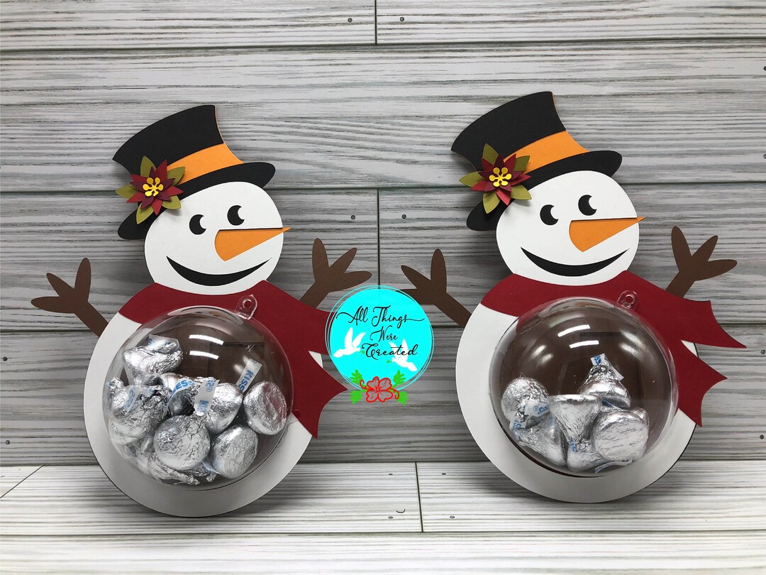 Christmas Snowman Candy Dome With Opening Mechanism DIGITAL Svg Cut ...