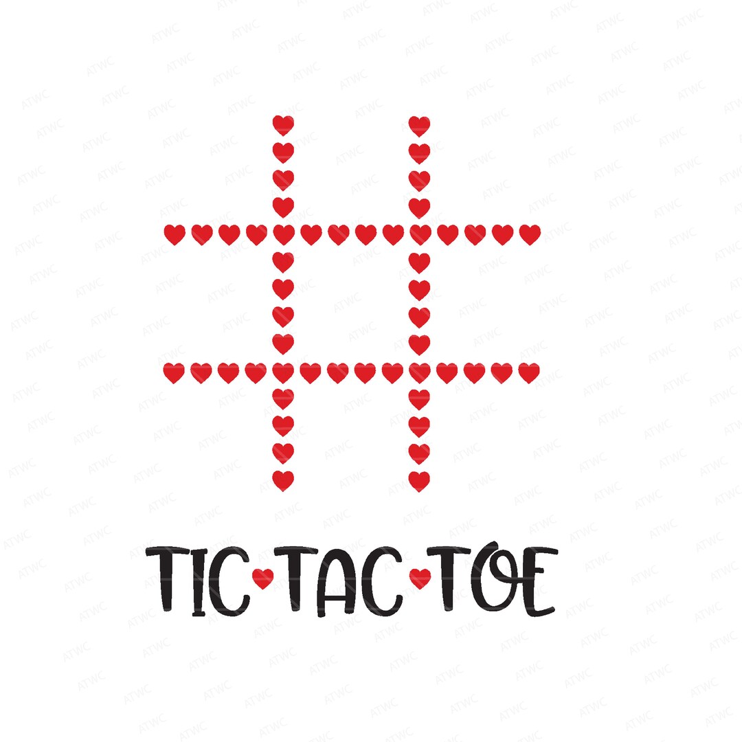 Tic Tac Toe Heart Bag Valentine's Day Party Favor DIGITAL SVG Cut File ...