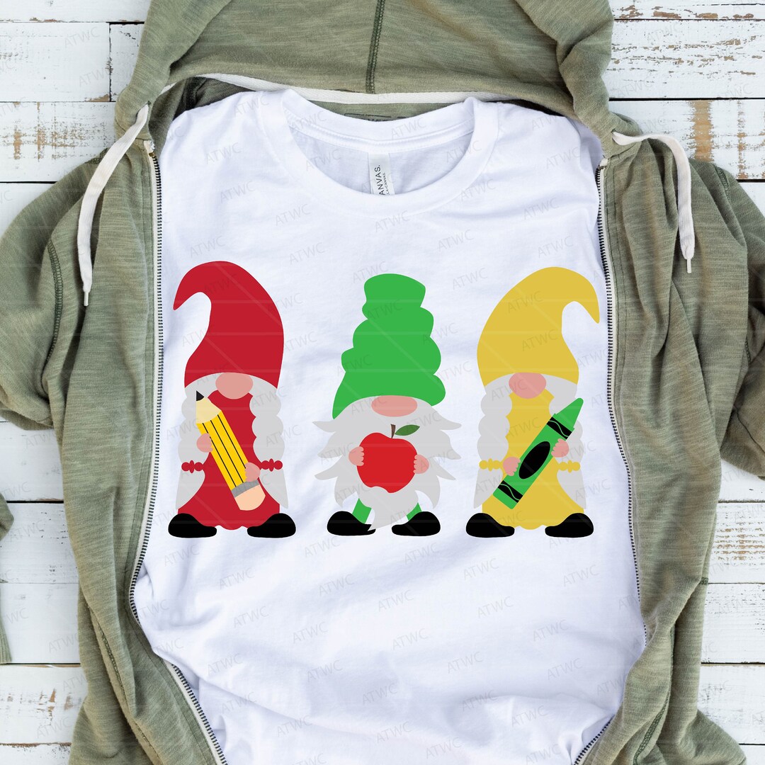 Back to School Gnomes DIGITAL SVG Cut File, School Gnomes Svg, School ...