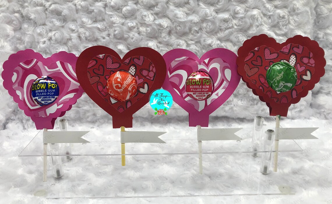 Heart Lollipop Holder Template DIGITAL Cut File - Etsy