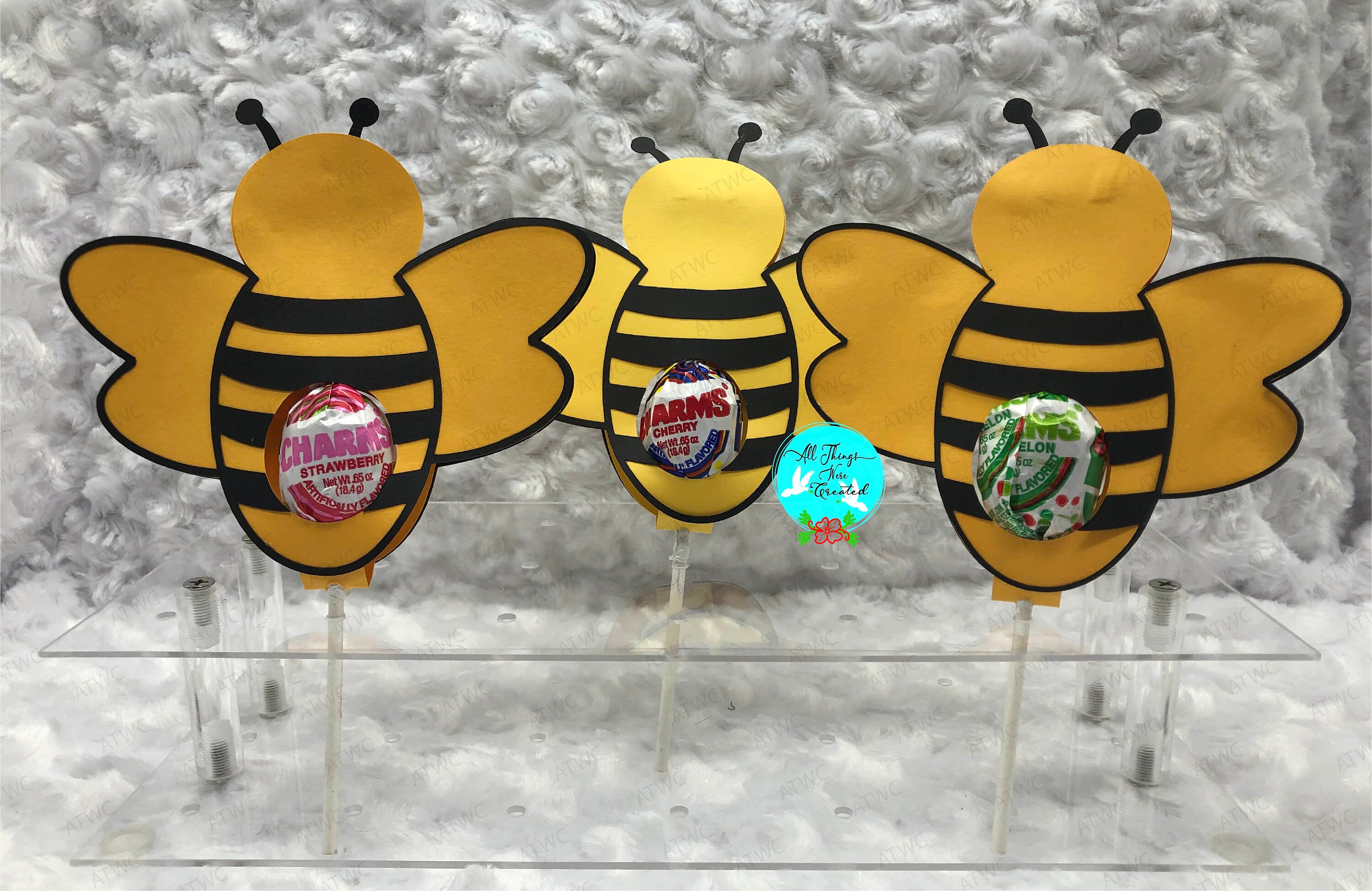 Bee Lollipop Holder Template DIGITAL Cut File Valentine's - Etsy