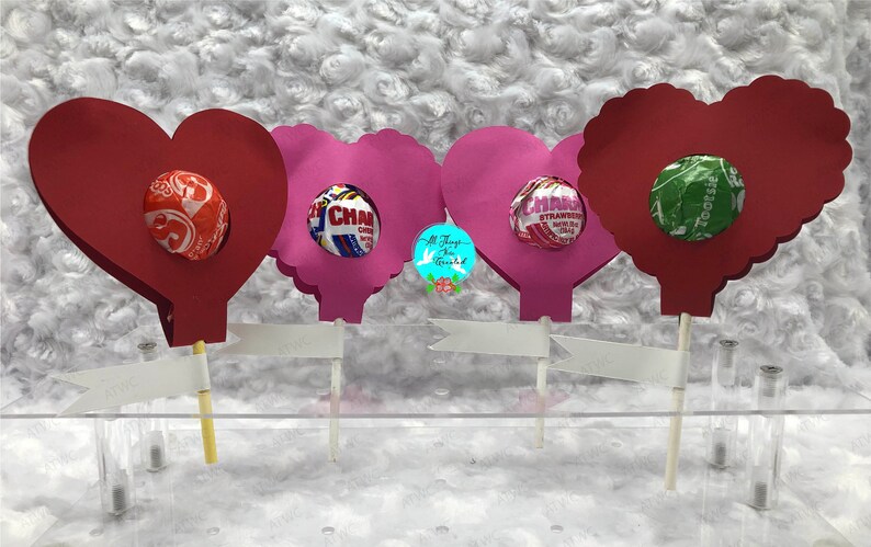 Heart Lollipop Holder Template DIGITAL Cut File, Valentine's Day ...