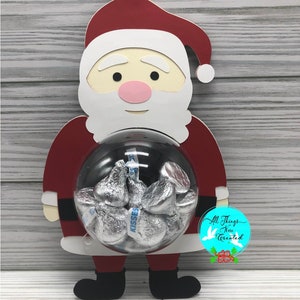Christmas Santa Candy Dome SVG With Opening Mechanism DIGITAL Svg Cut ...