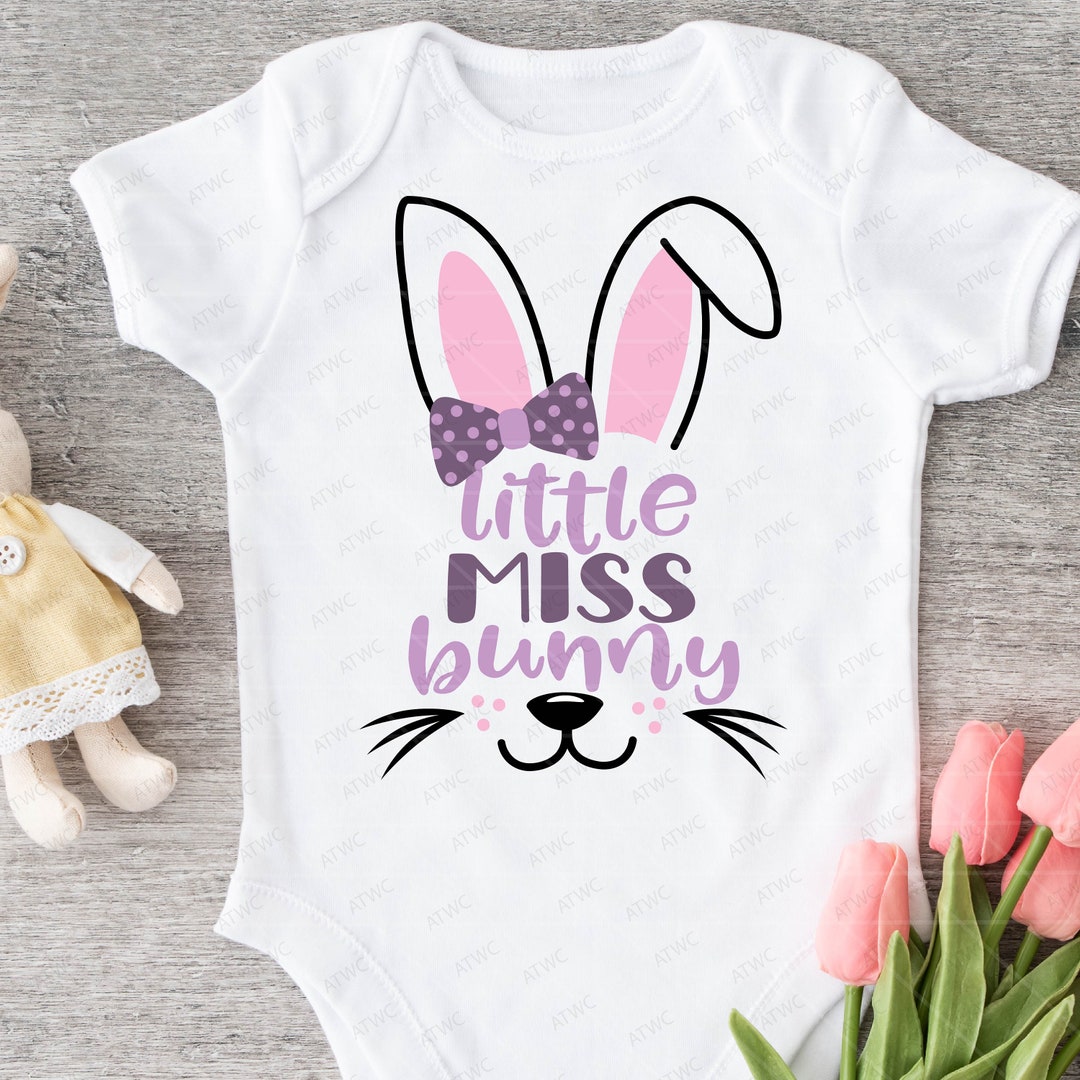 Little Miss Bunny Easter DIGITAL SVG Cut File, Easter Svg, Spring Svg ...