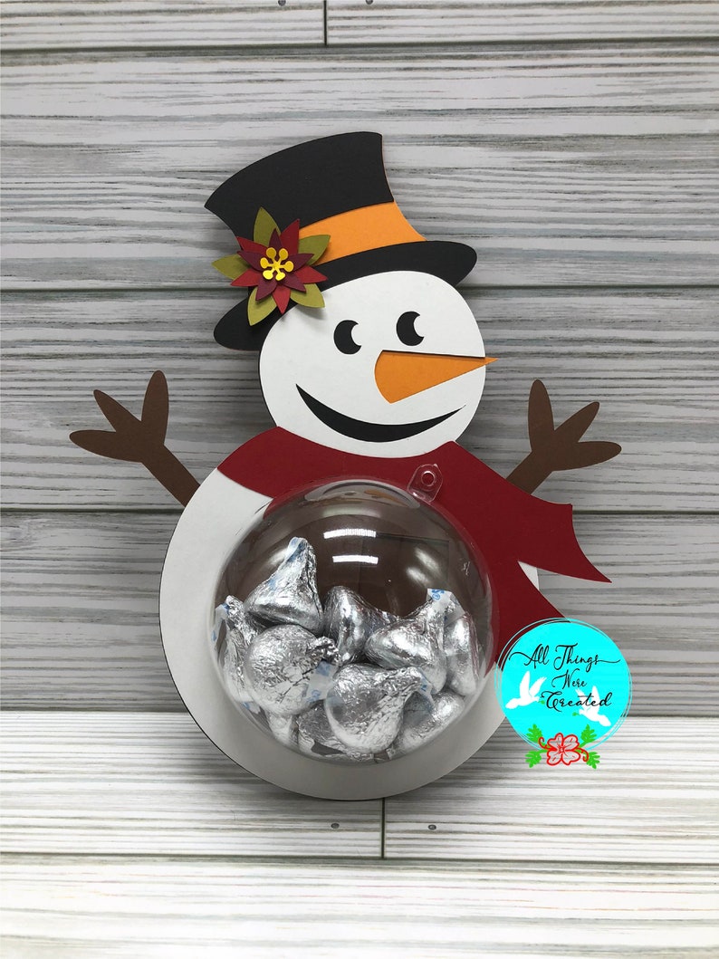 Christmas Snowman Candy Dome With Opening Mechanism DIGITAL - Etsy