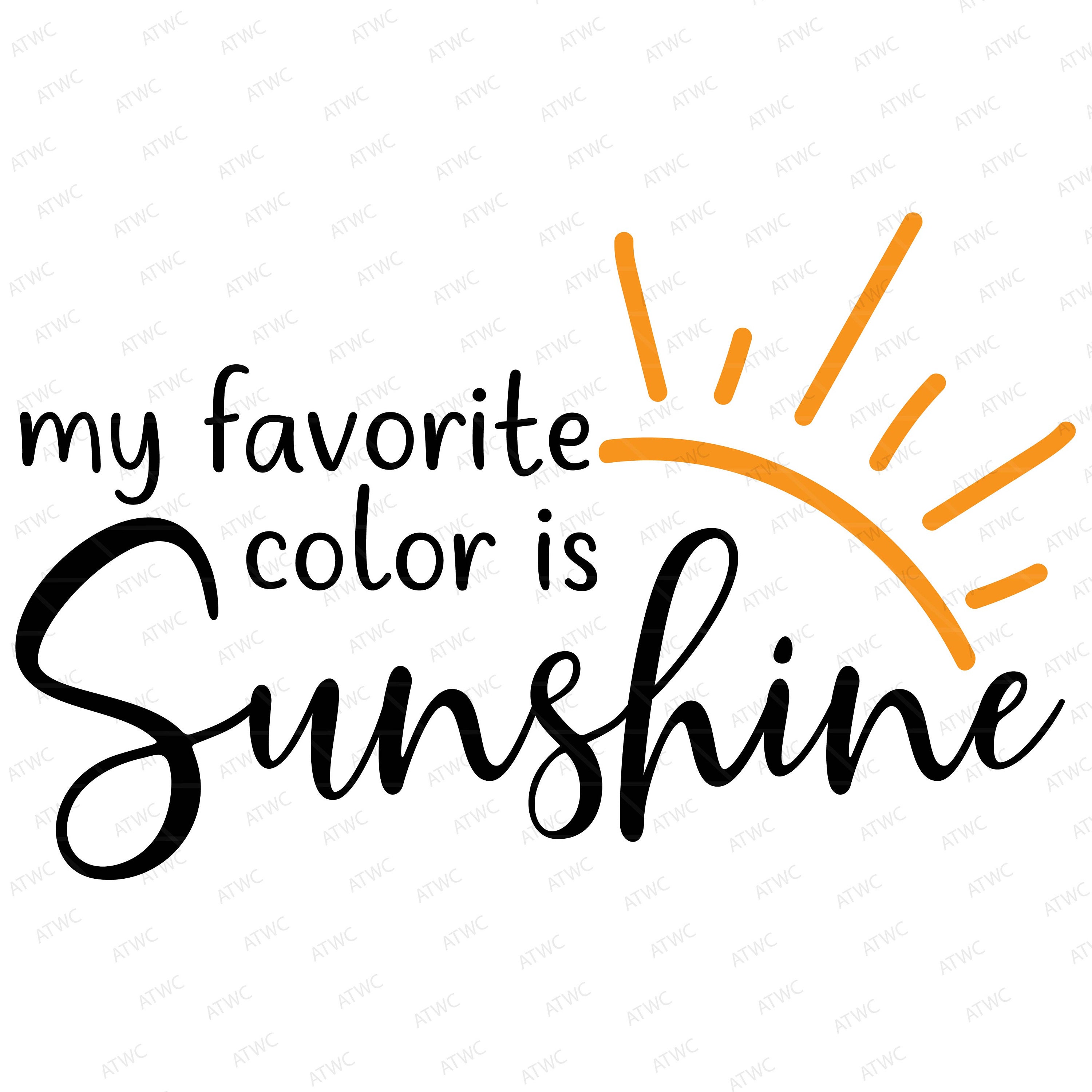 My Favorite Color is Sunshine DIGITAL Svg Cut File, Beach Summer ...