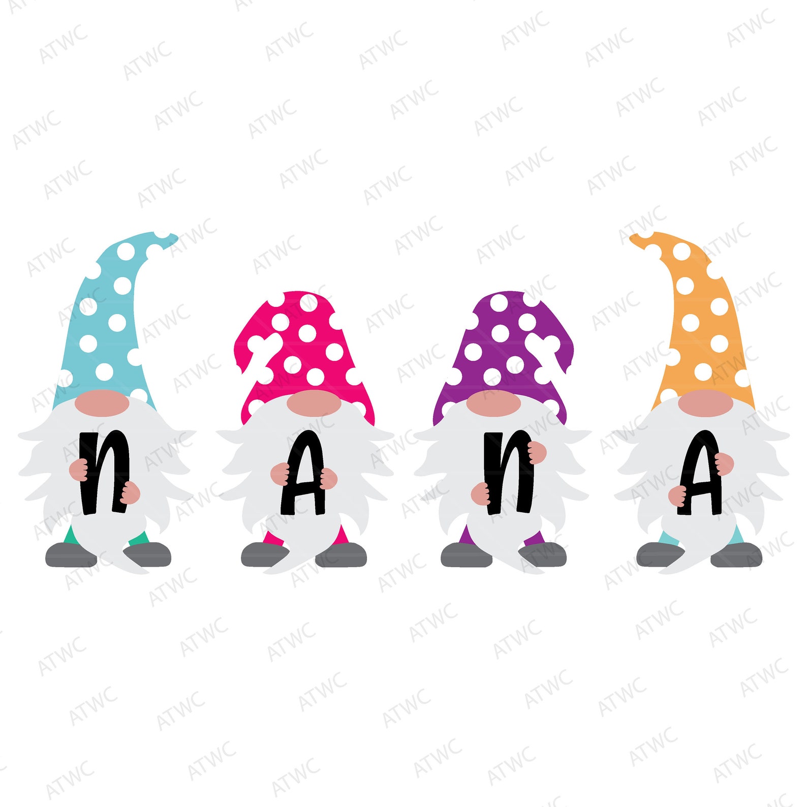 Nana Gnome Mother's Day DIGITAL Svg Cut File, Gnome Svg, Happy Mother's ...