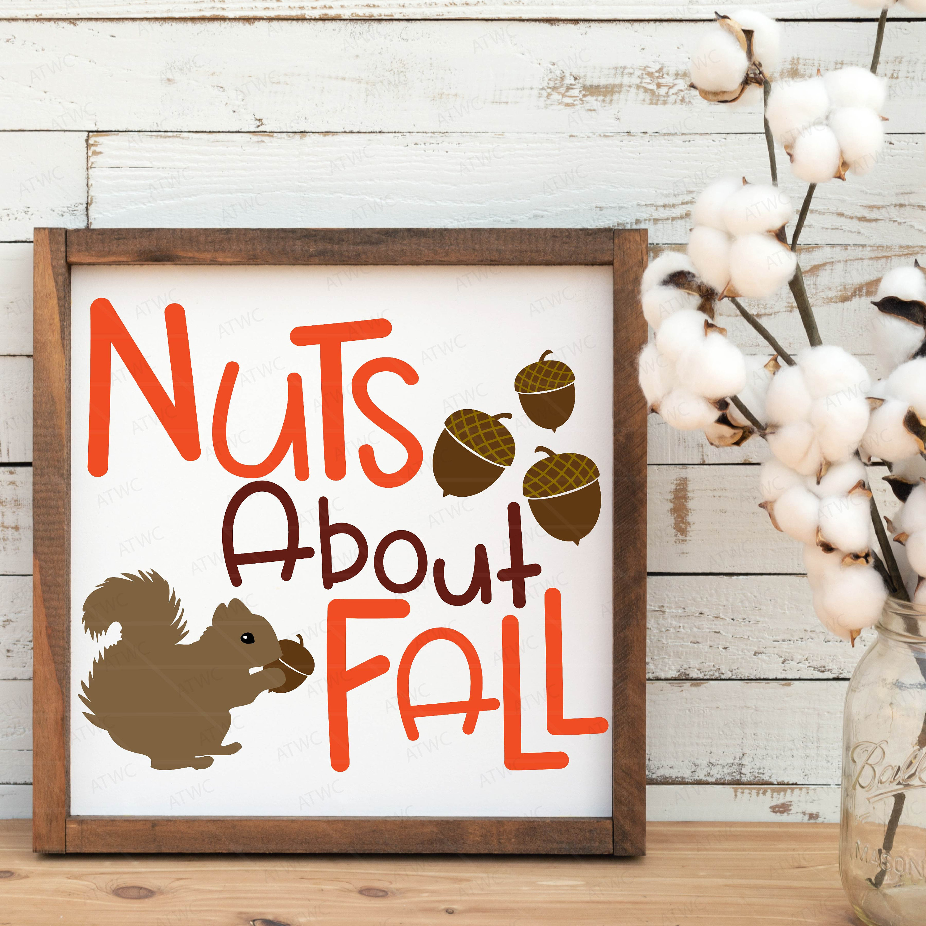 Nuts About Fall DIGITAL Svg Cut File Fall Autumn Svg Happy - Etsy