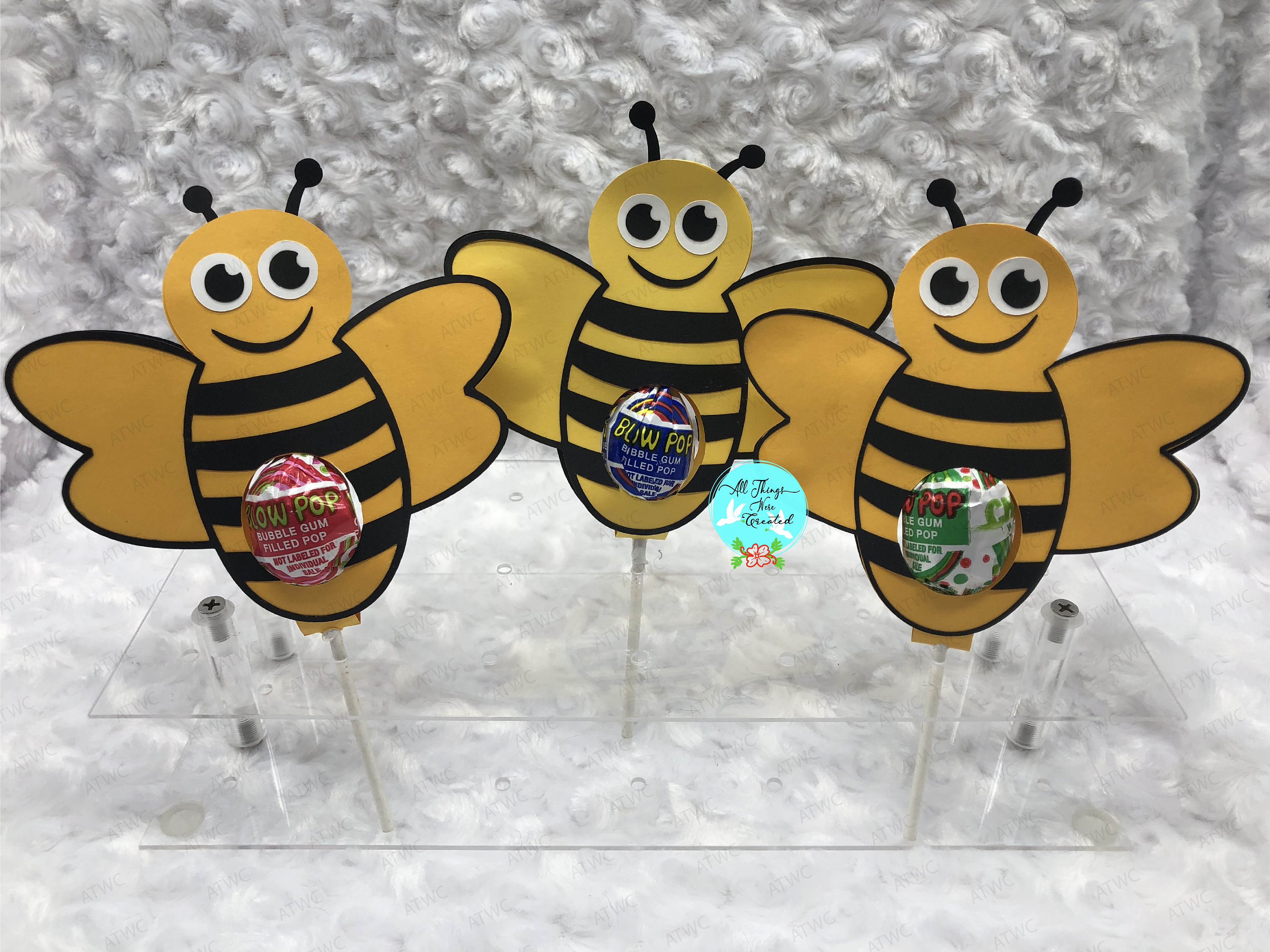 Bee Lollipop Holder Template DIGITAL Cut File Valentine's - Etsy