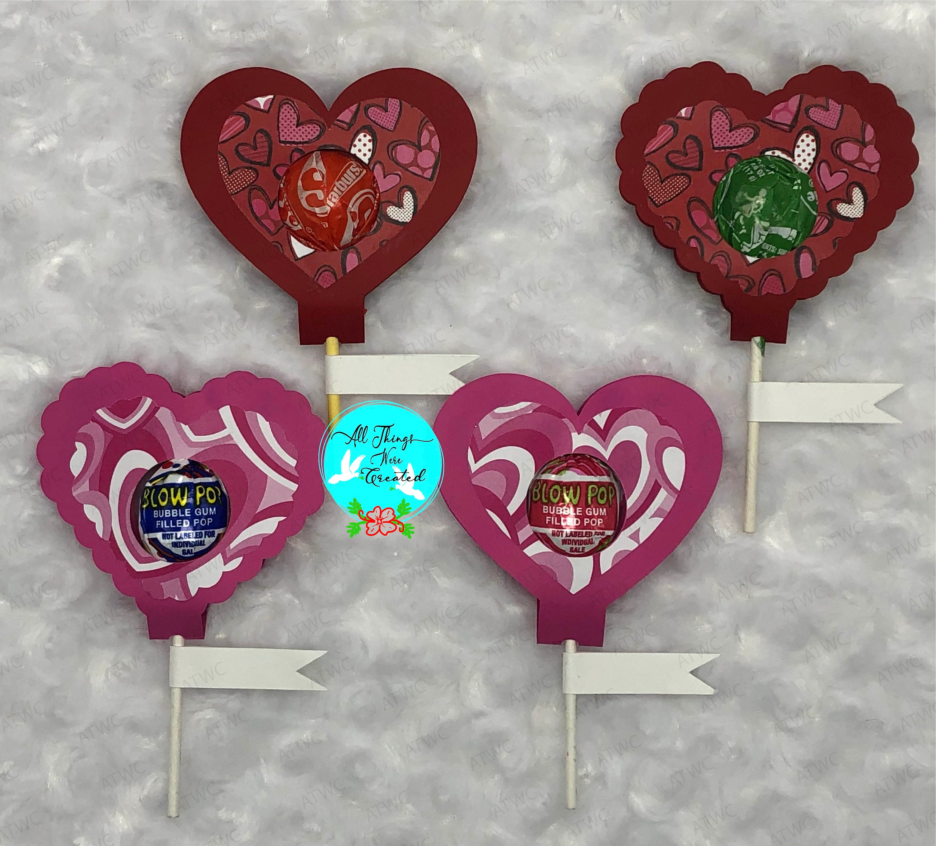 Heart Lollipop Holder Template DIGITAL Cut File | Etsy