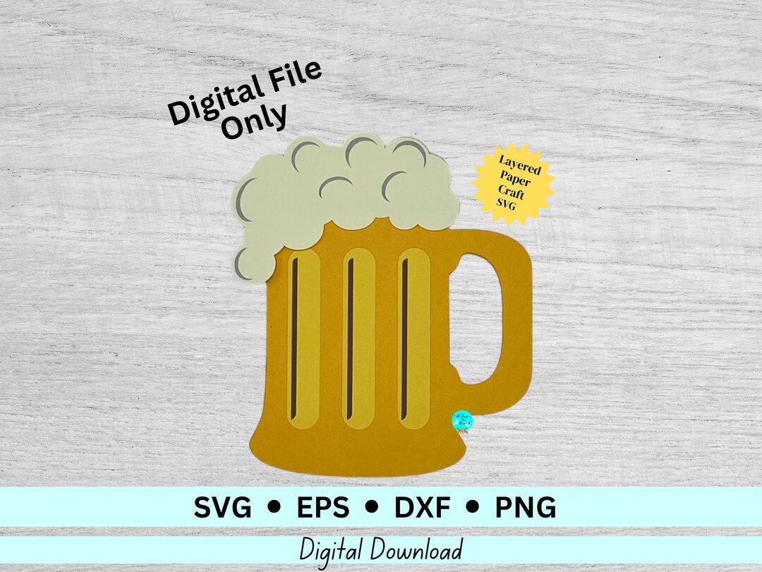 Beer Mug Gift Card Holder DIGITAL SVG Cut File, Beer Mug Svg, Gift Card ...