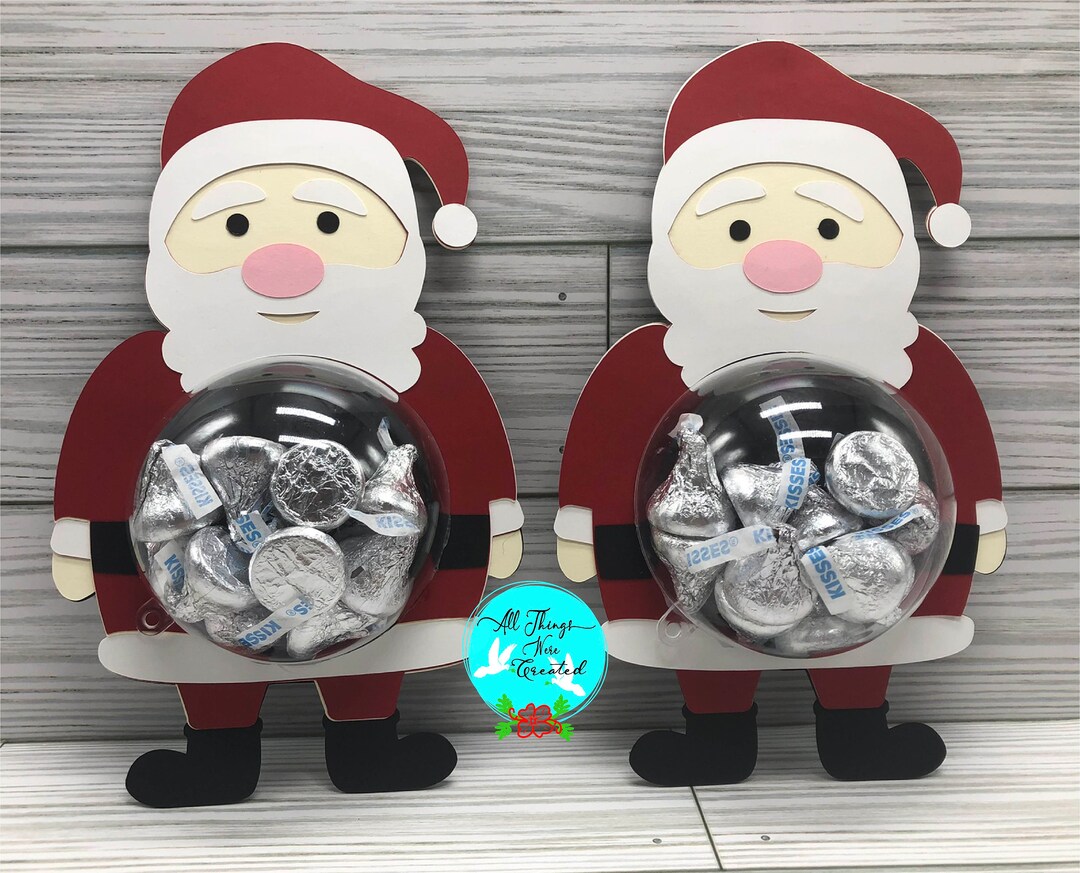 Christmas Santa Candy Dome SVG With Opening Mechanism DIGITAL Svg Cut ...