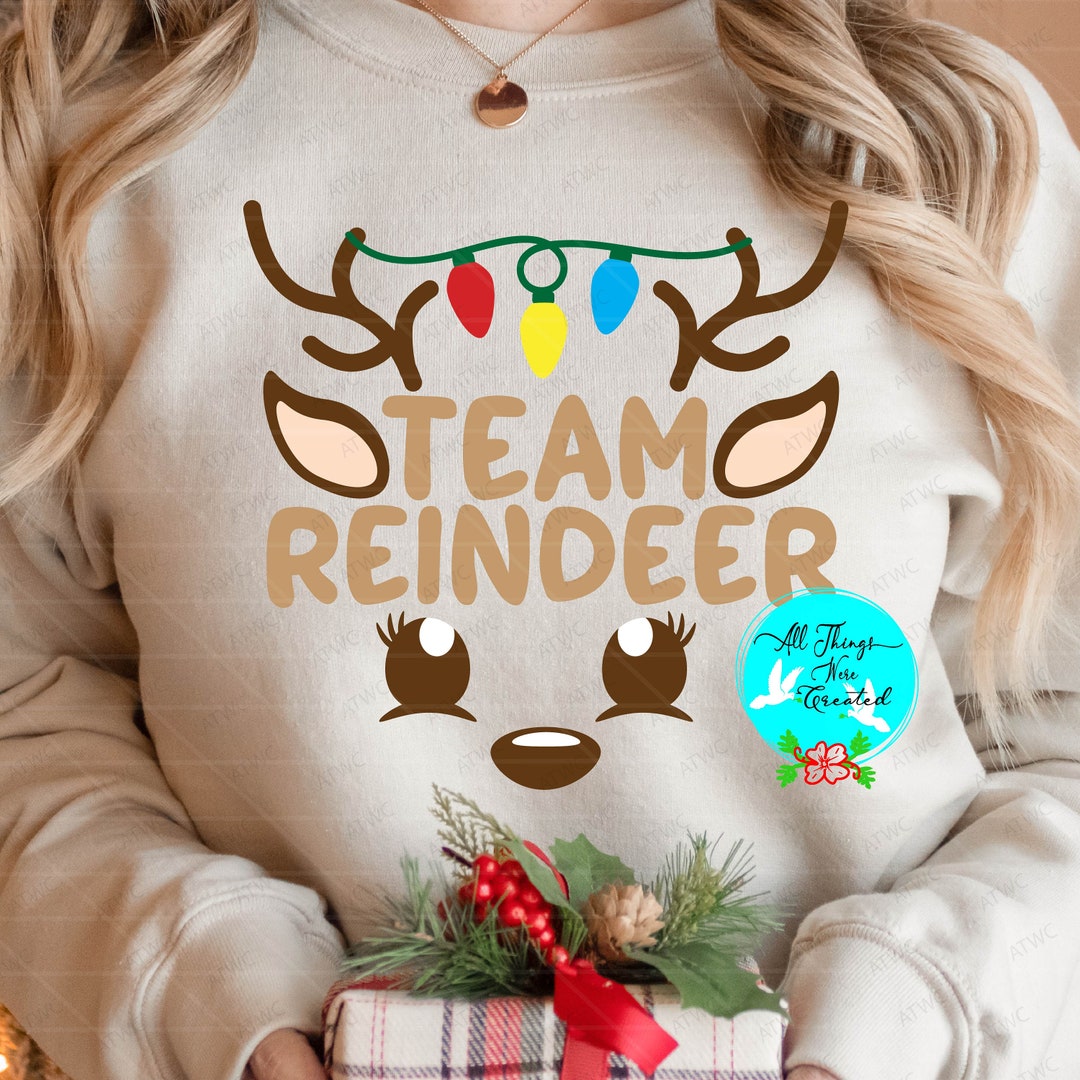 Team Reindeer Christmas DIGITAL Svg Cut File, Team Reindeer Svg ...
