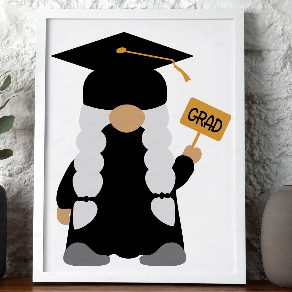 Graduation Gnome DIGITAL Svg Gnome SVG Girl Graduation Gnome - Etsy