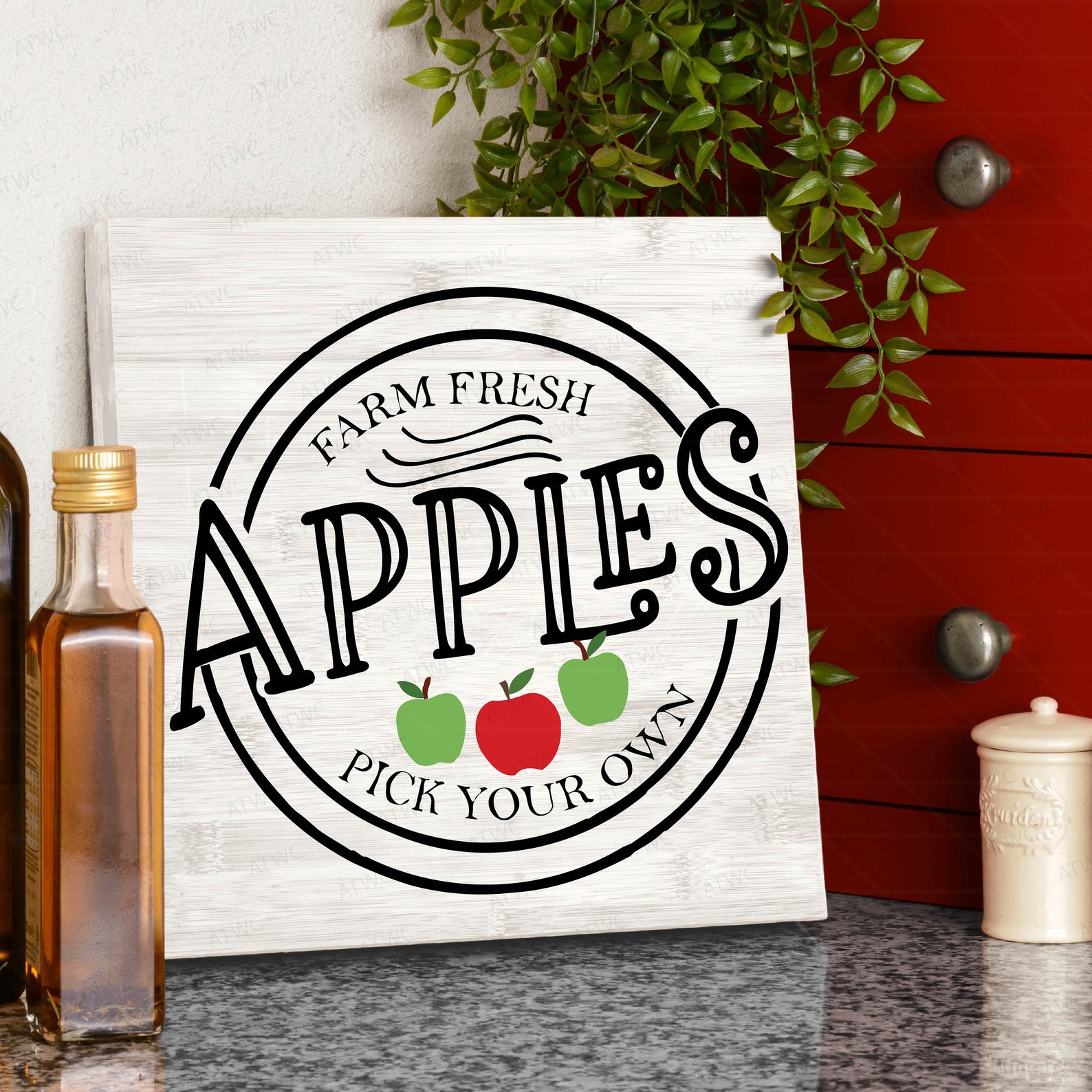 Farm Fresh Apples DIGITAL Svg Cut File Fall Sign Svg Rustic - Etsy