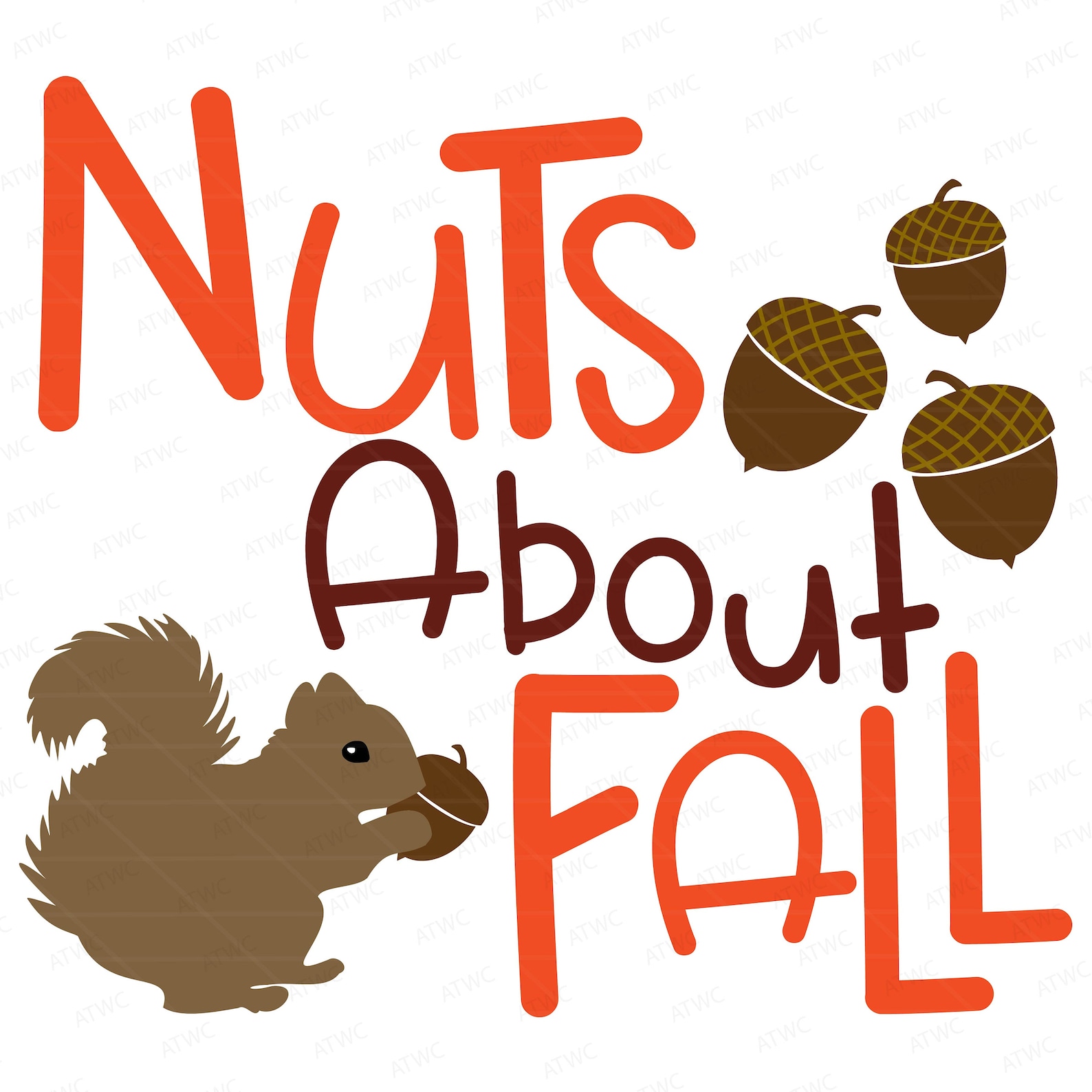 Nuts About Fall DIGITAL Svg Cut File Fall Autumn Svg Happy - Etsy