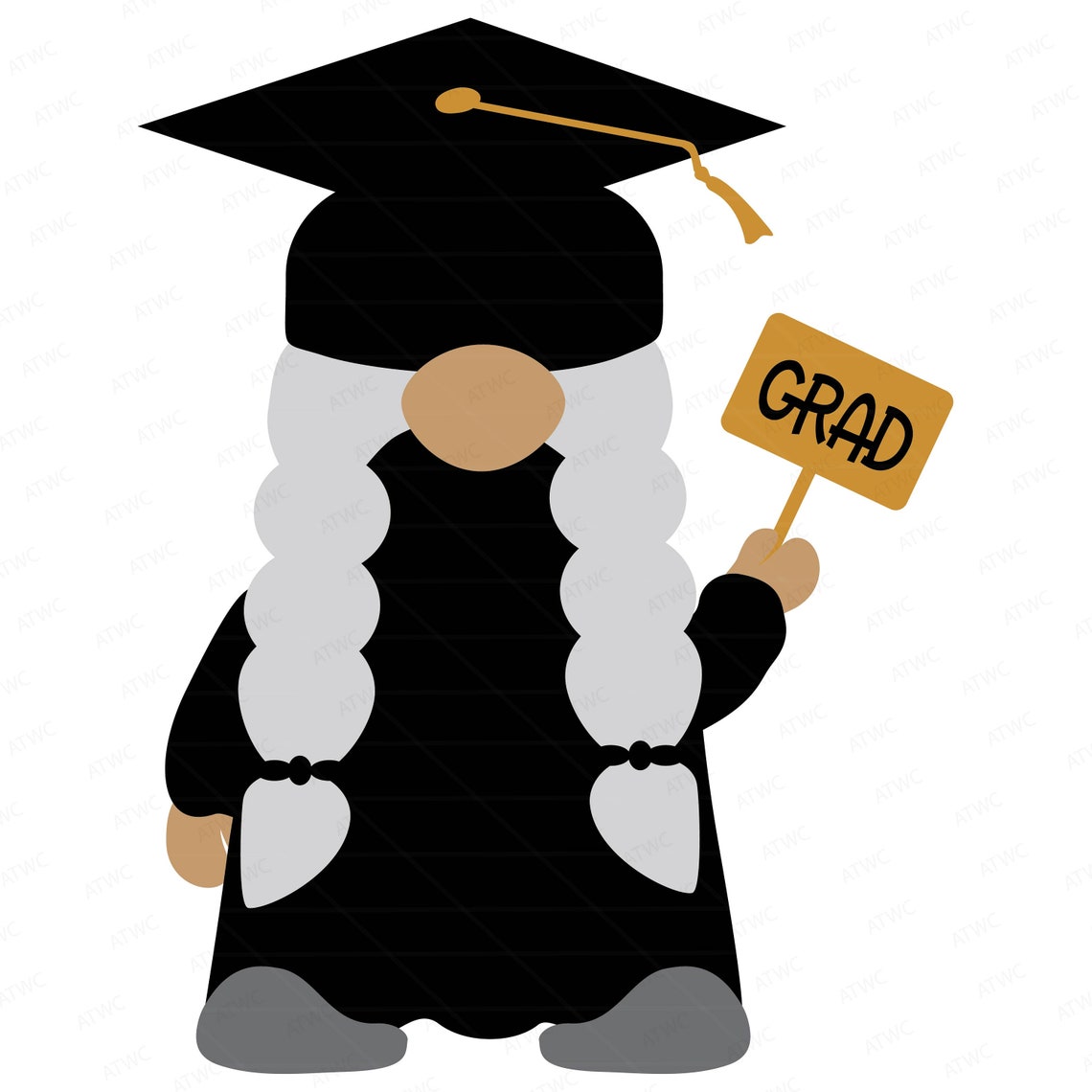 Graduation Gnome DIGITAL Svg Gnome SVG Girl Graduation Gnome - Etsy