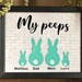 My Peeps Sign Personalized My Peeps Easter Sign Easter - Etsy