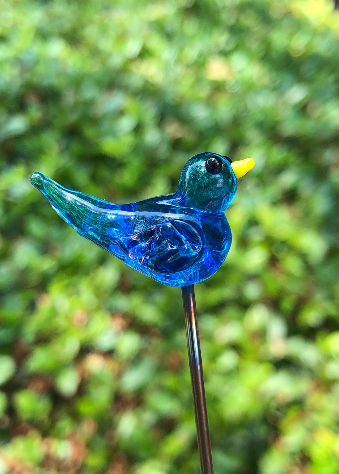 Bird Plant Stakes Handcrafted Glass Stake 9-10 L - Etsy