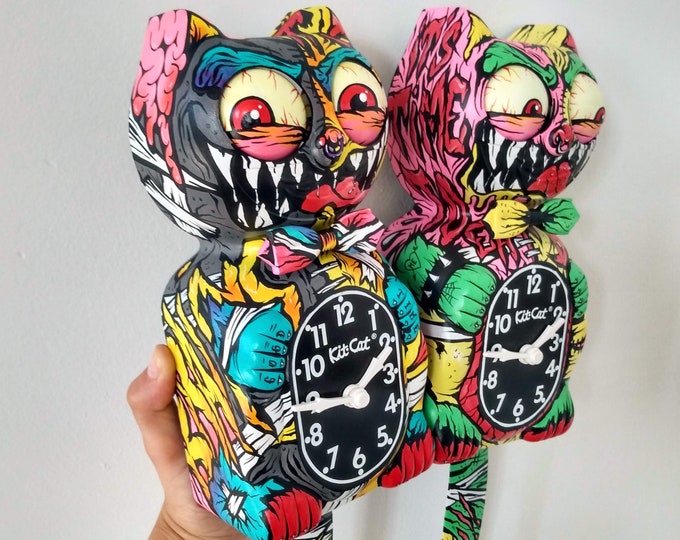 Kit-cat Klock© Custom Clock Original Art Custom Painted - Etsy