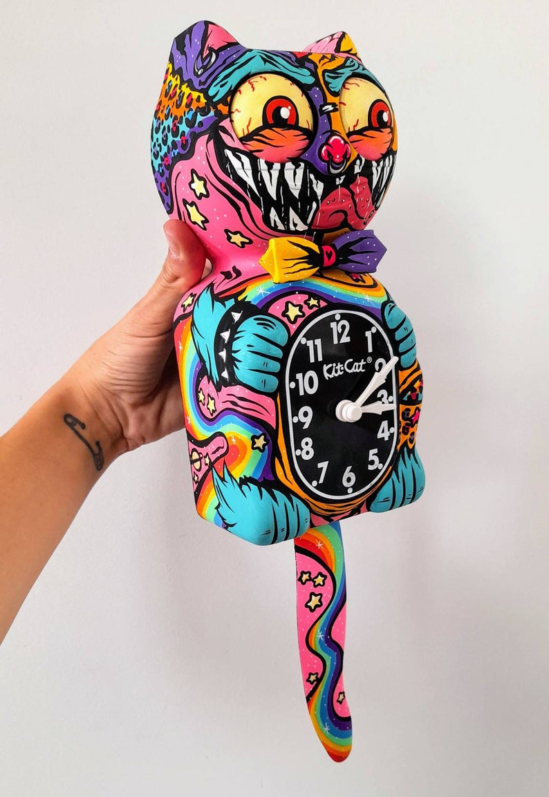 Kit-cat Klock© Custom Clock Original Art Custom Painted - Etsy