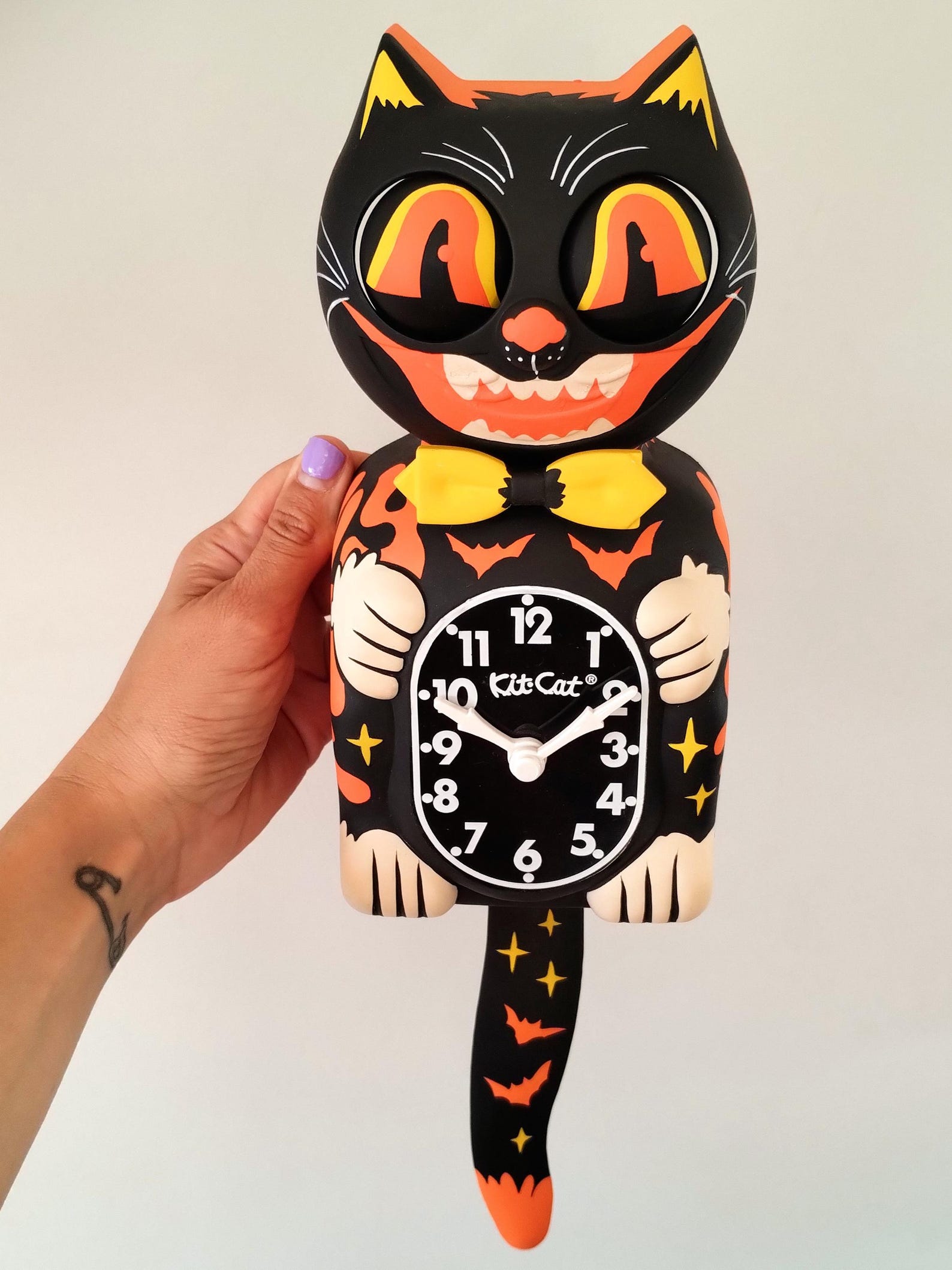 Spooky Cat Vintage Halloween Kit-cat Klock© Custom Clock - Original Art ...