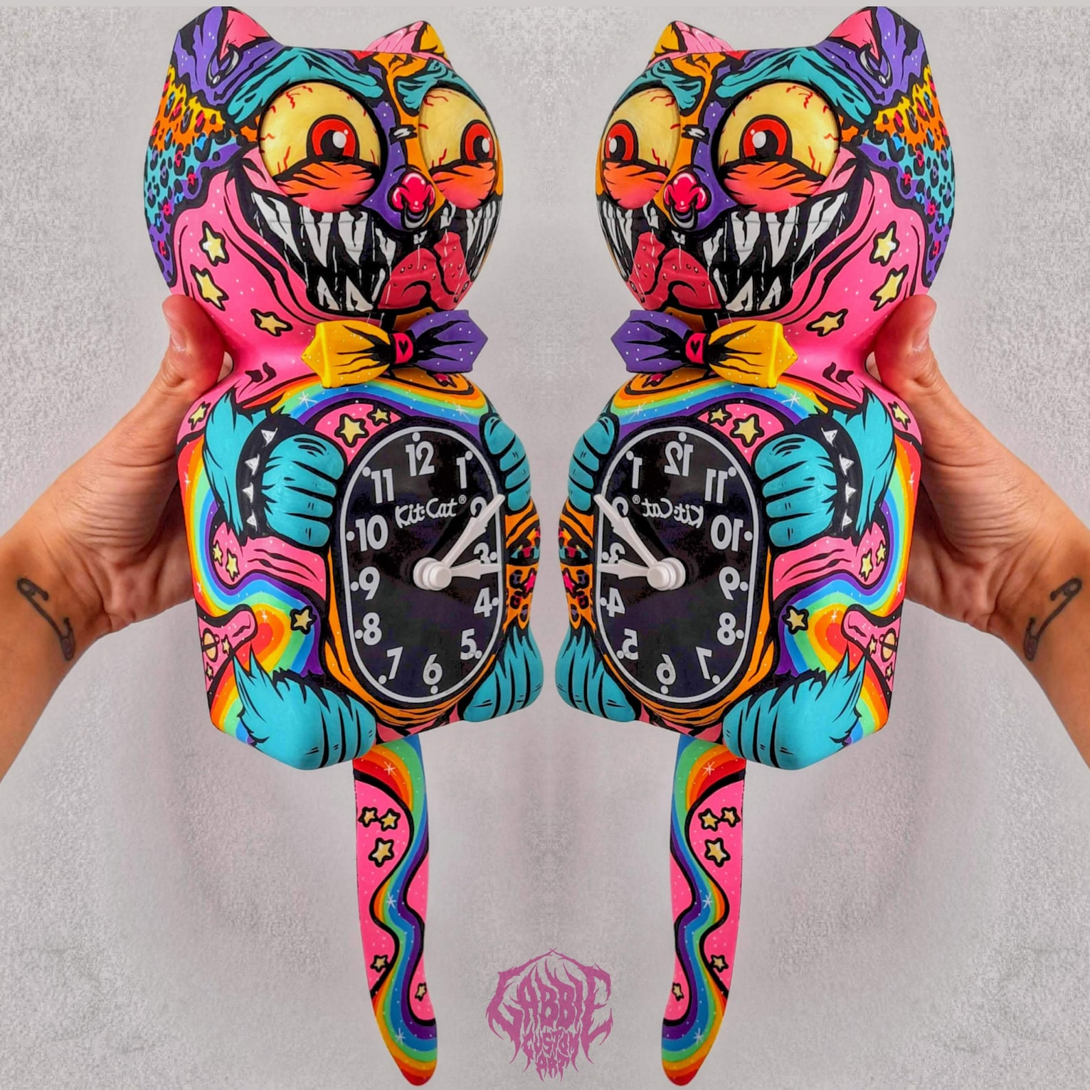 Kit-cat Klock© Custom Clock Original Art Custom Painted - Etsy