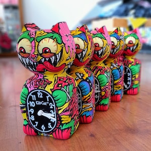 Kit-cat Klock© Custom Clock - Original Art Custom Painted Zombie Kitty ...