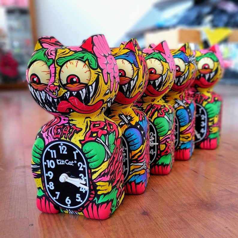 Kit-cat Klock© Custom Clock Original Art Custom Painted - Etsy