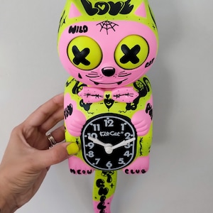 Neon Pop Kit-cat Klock© Custom Clock - Fluorescent Colors Hype Tattoos ...