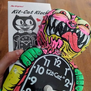 Kit-cat Klock© Custom Clock Original Art Custom Painted - Etsy