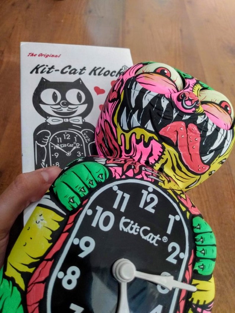 Kit-cat Klock© Custom Clock Original Art Custom Painted - Etsy