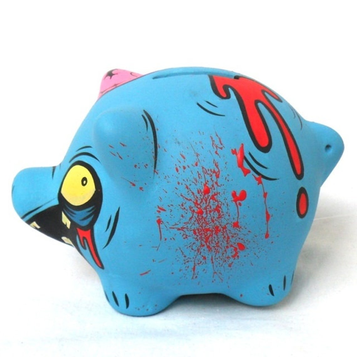 Zombie Piggy Bank - Horror Creepy Monsters Kids Cute Brains Blue ...