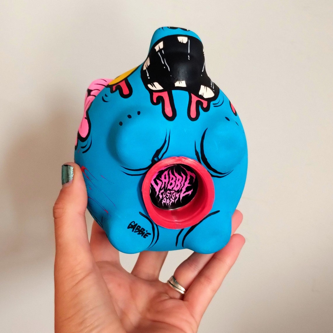 Zombie Piggy Bank - Horror Creepy Monsters Kids Cute Brains Blue ...