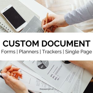 Custom Document | Documents Your Way! Agreements, Forms, Planners ...